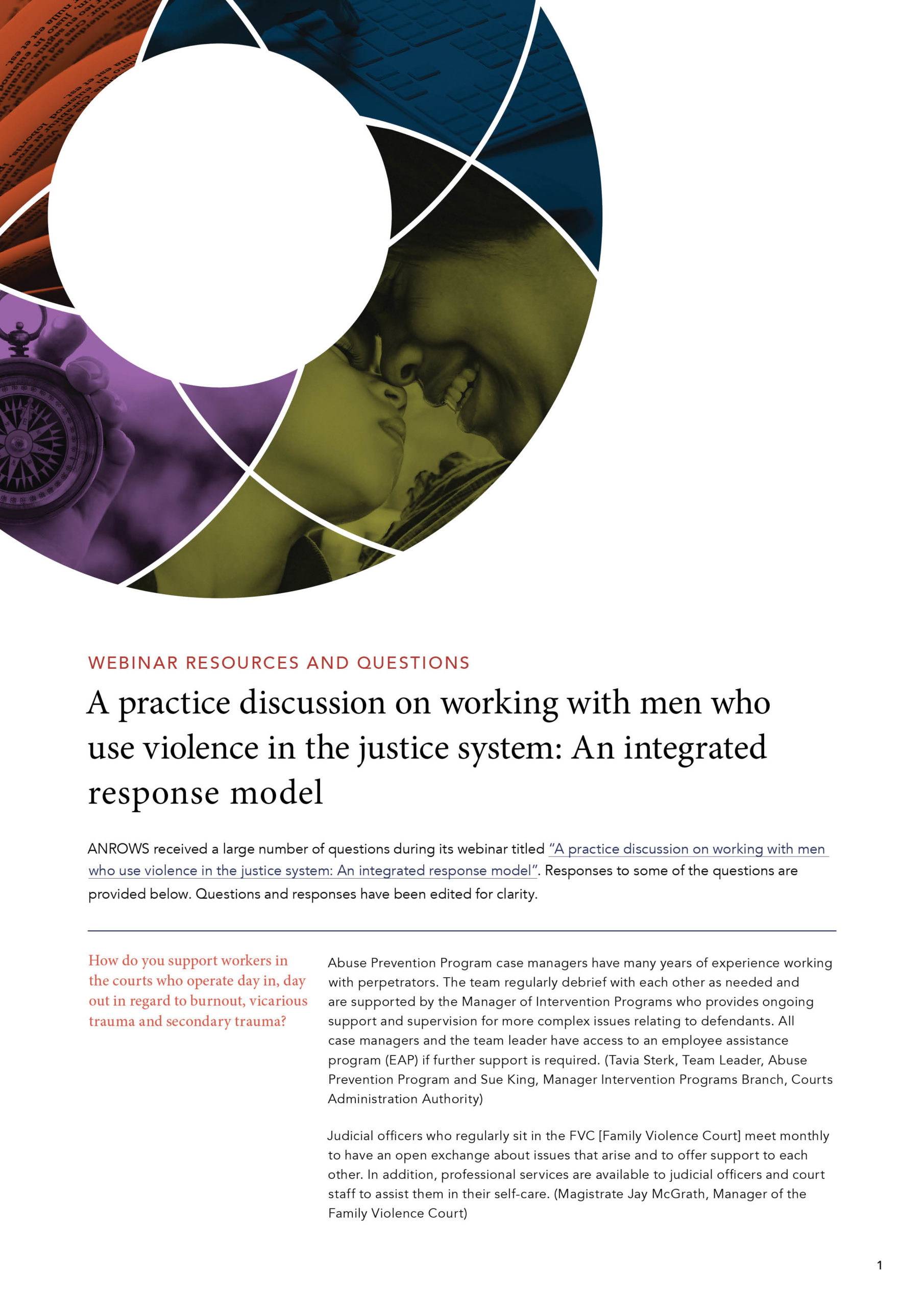Webinar: A practice discussion on working with men who use violence in ...